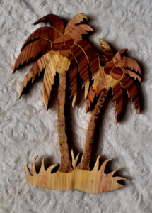 Double Palm Tree - beachsidewoodart